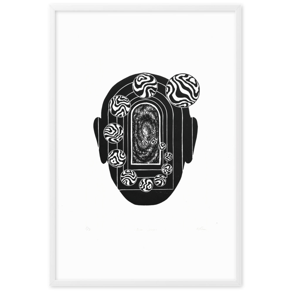 Poster - Inner Space, linocut art print – ARTLIA