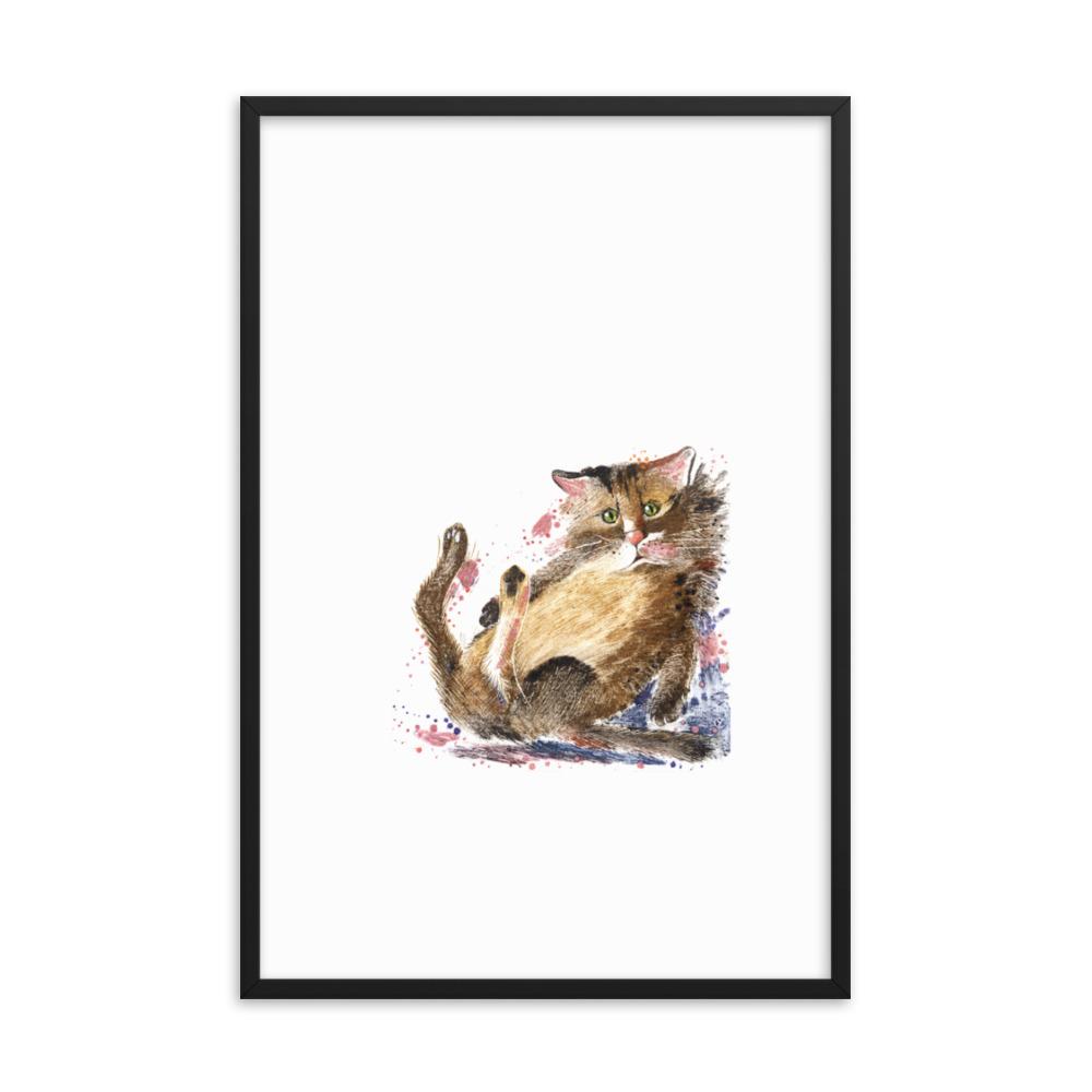 Poster in frame | Dom cat, monotype | artlia – ARTLIA